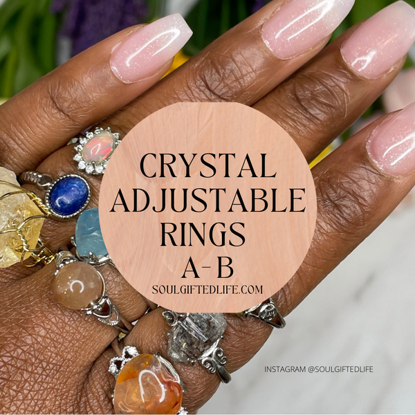 Crystal Adjustable Rings A C Soul Gifted Life